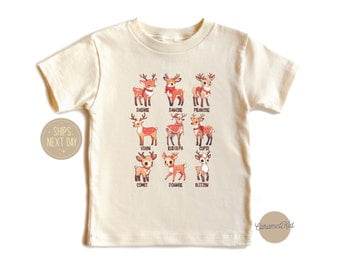 Bella Canvas Santa's Reindeers Dasher Prancer Rudolph Gifts for Kids ...