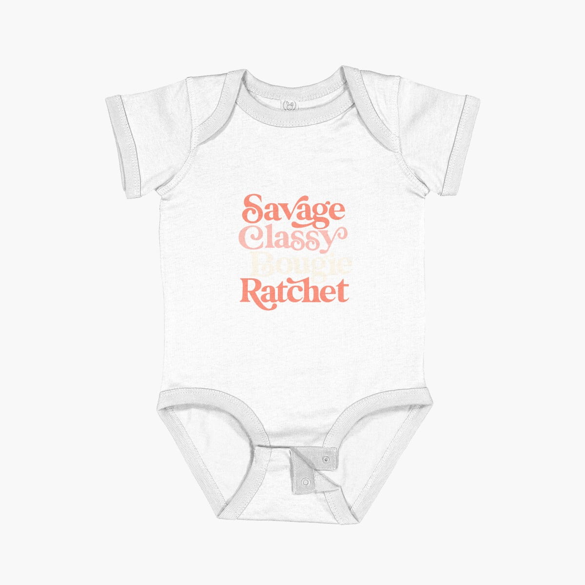 Bella Canvas Savage Classy Bougie Ratchet Short Sleeve Baby One-Piece ...
