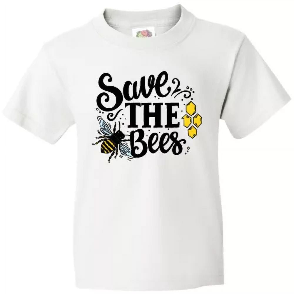 Bella Canvas Save The Bees With Bee Illustration With Color Honeycomb ...