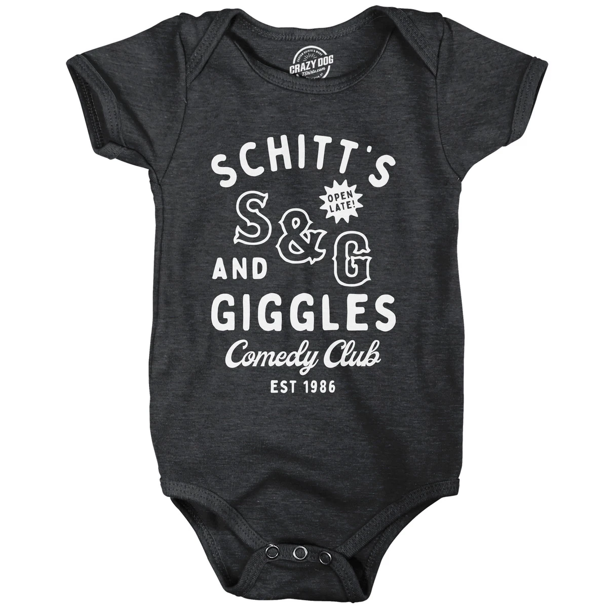 Bella Canvas Schitts And Giggles Comedy Club Baby Bodysuit Funny ...