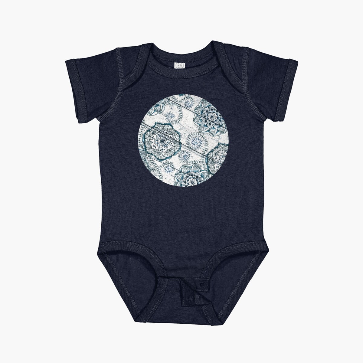 Bella Canvas Shabby Chic Navy Blue Doodles On Wood Short Sleeve Baby ...