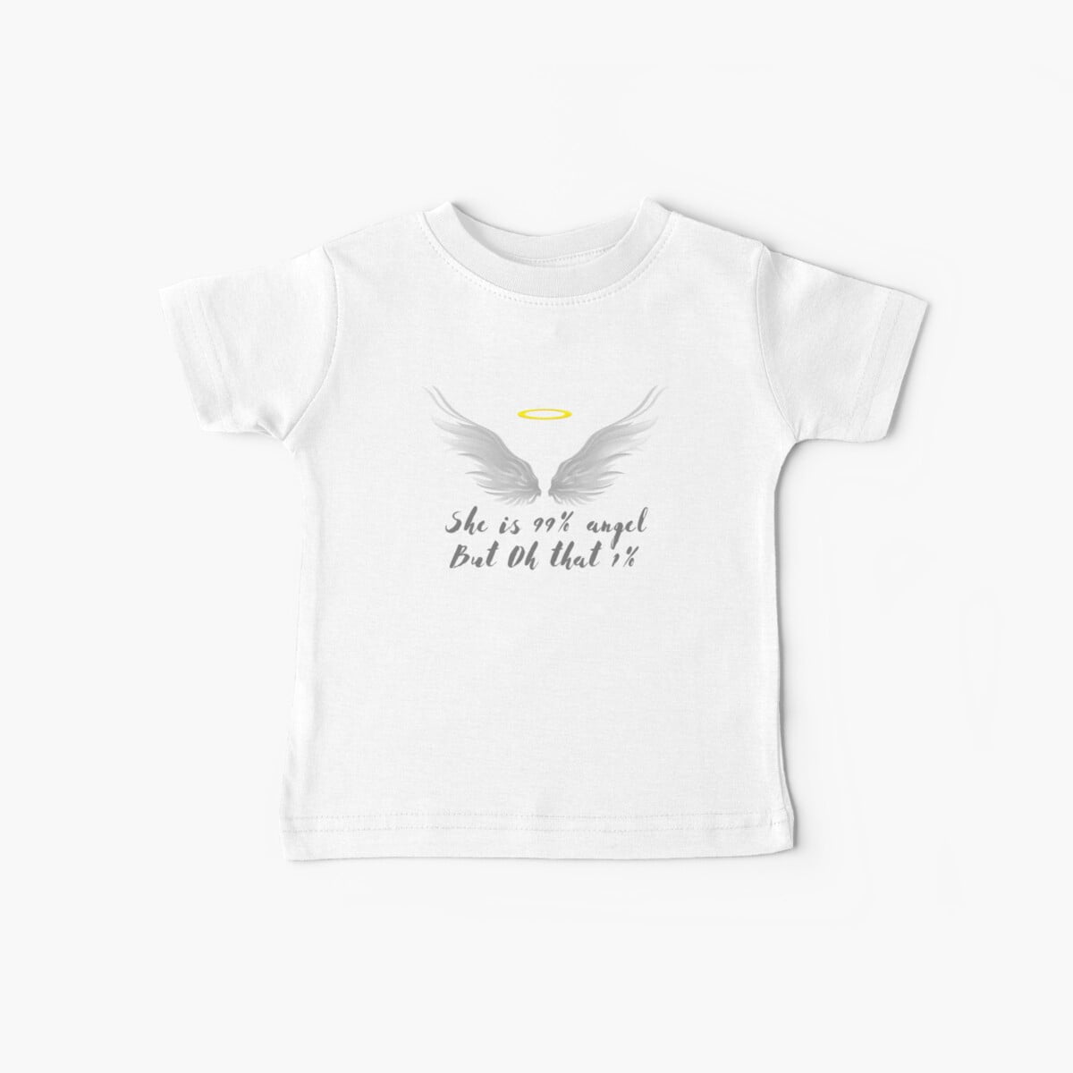 Bella Canvas She is 99% angel but OH that 1% Baby T-Shirt - Walmart.com