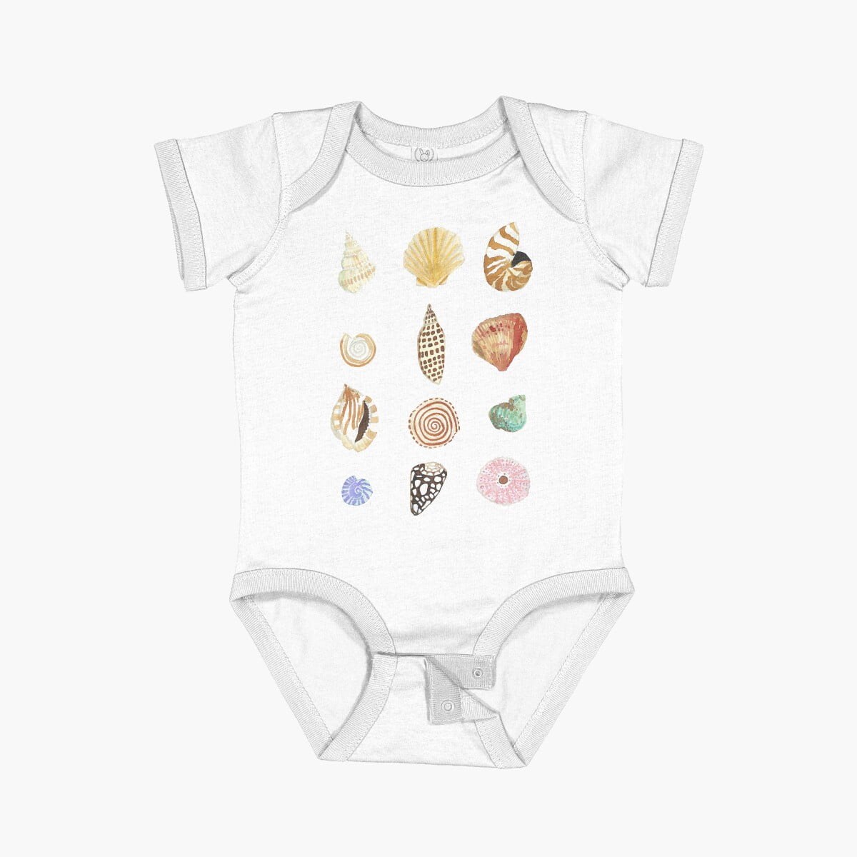 Bella Canvas Shell Collection Short Sleeve Baby One-Piece Newborn ...