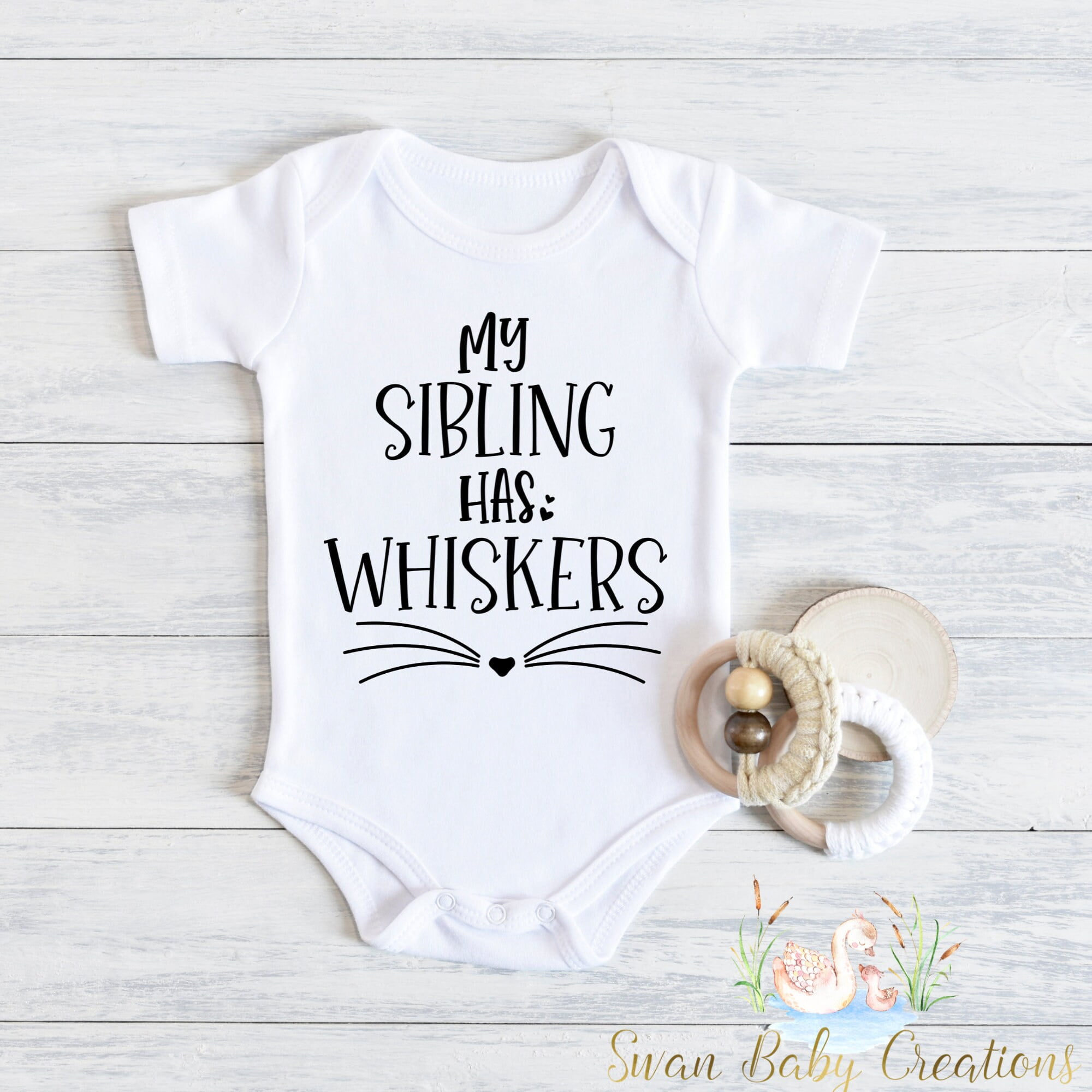 Bella Canvas with My Sibling Has Whiskers, Cat, Newborn, Infant, Outfit ...