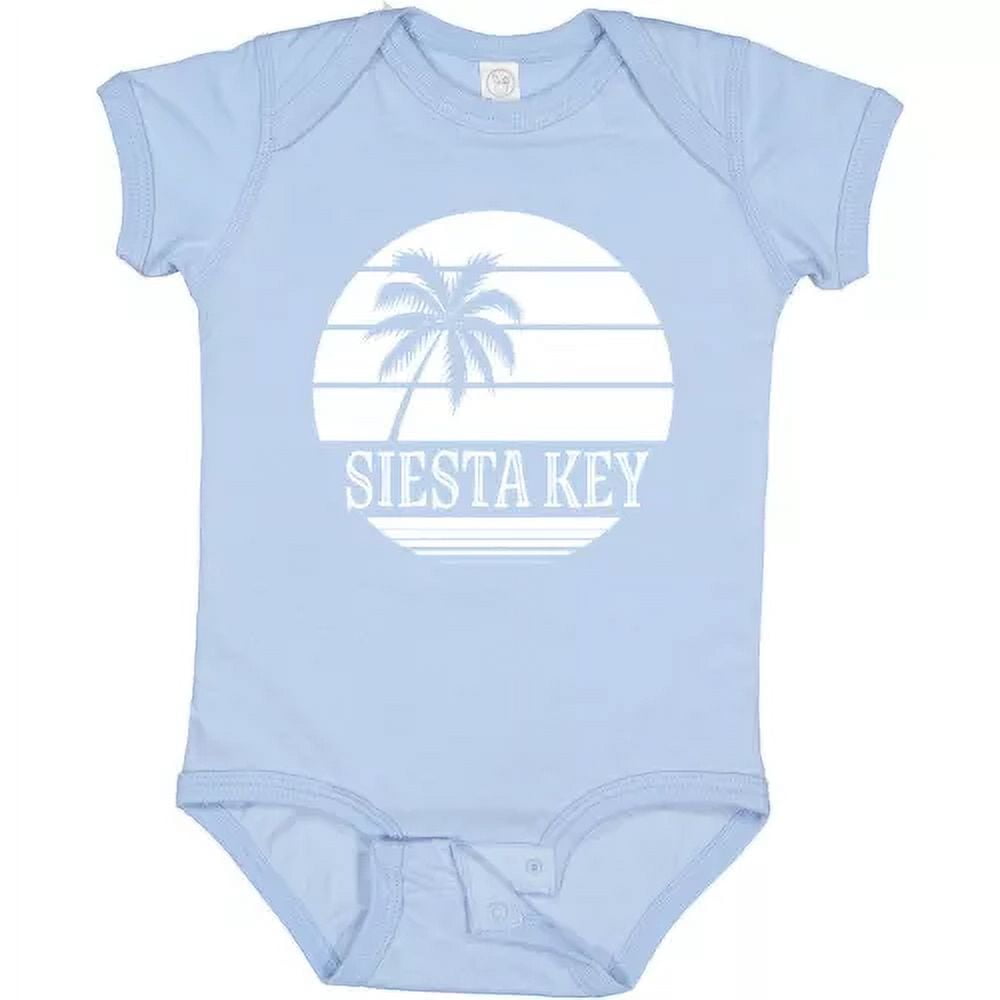 Bella Canvas Siesta Key Florida Beach Trip Baby Apparel Trees One-piece ...