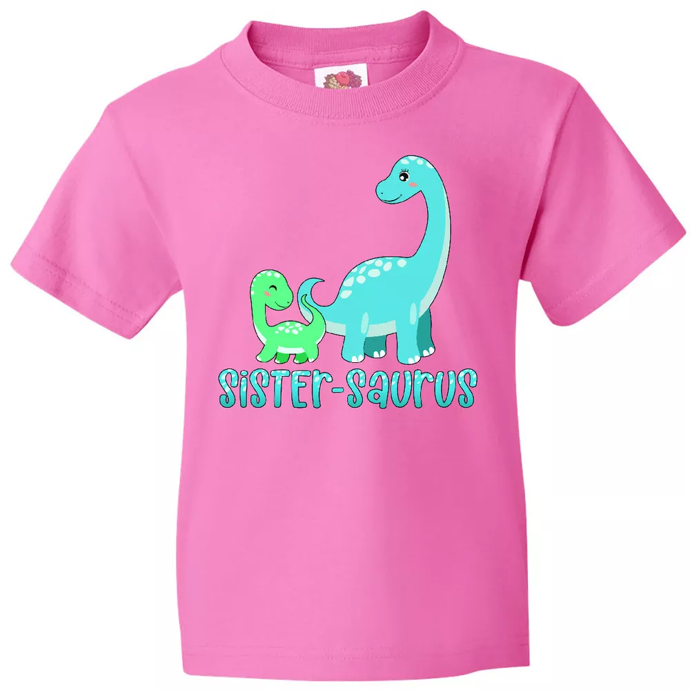 Bella Canvas Sister-saurus Cute Brontosaurus Family Siblings Kids Kid ...
