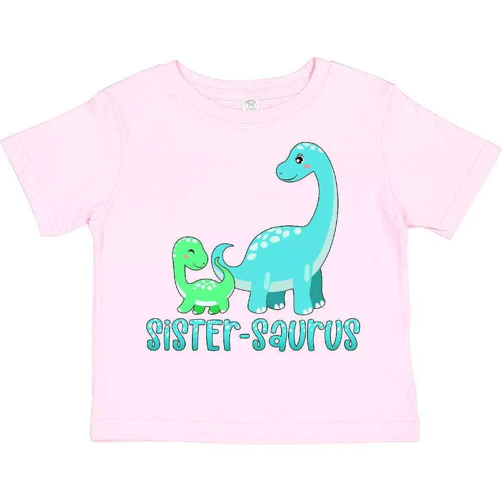 Bella Canvas Sister-saurus Cute Brontosaurus Family Toddler Shirt ...