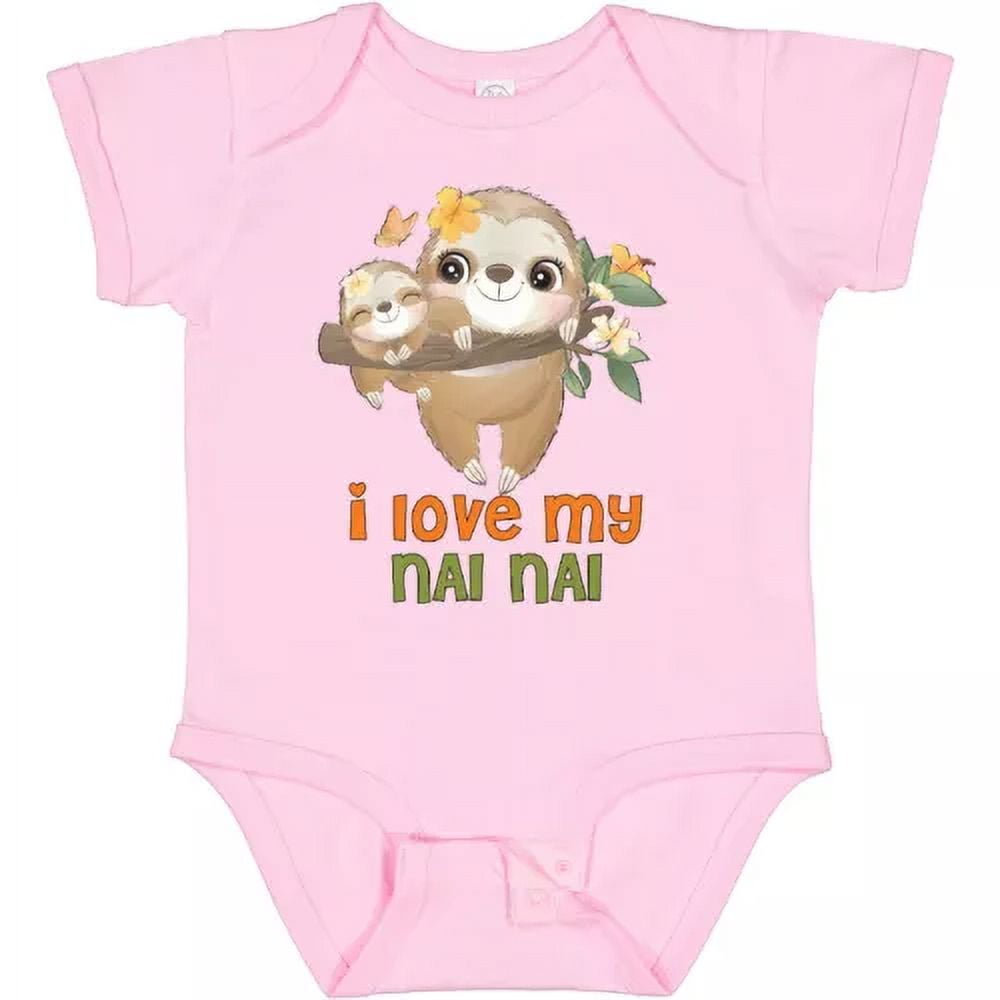Bella Canvas Sloth I Love My Nai Nai Baby Grandmother Chinese Grandma ...