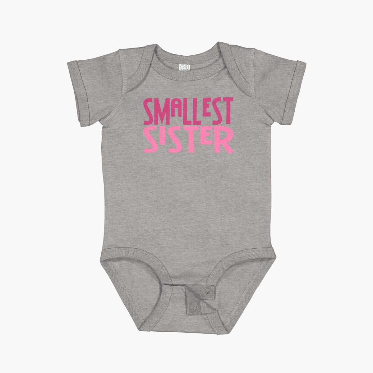 Bella Canvas Smallest Sister Short Sleeve Baby One-Piece Newborn Gender ...