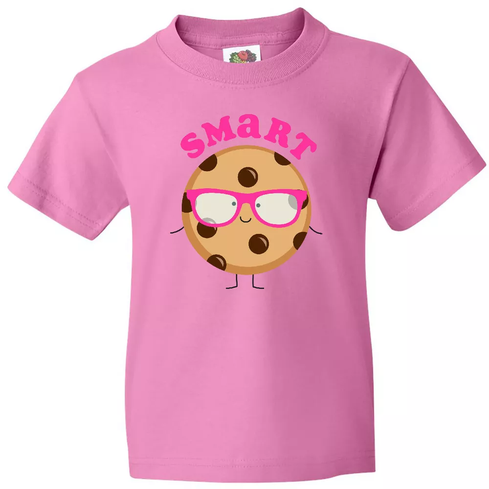 Bella Canvas Smart Cookie Chocolate Chip Nerd Glasses Cute Funny Toddler Shirt - Walmart.com