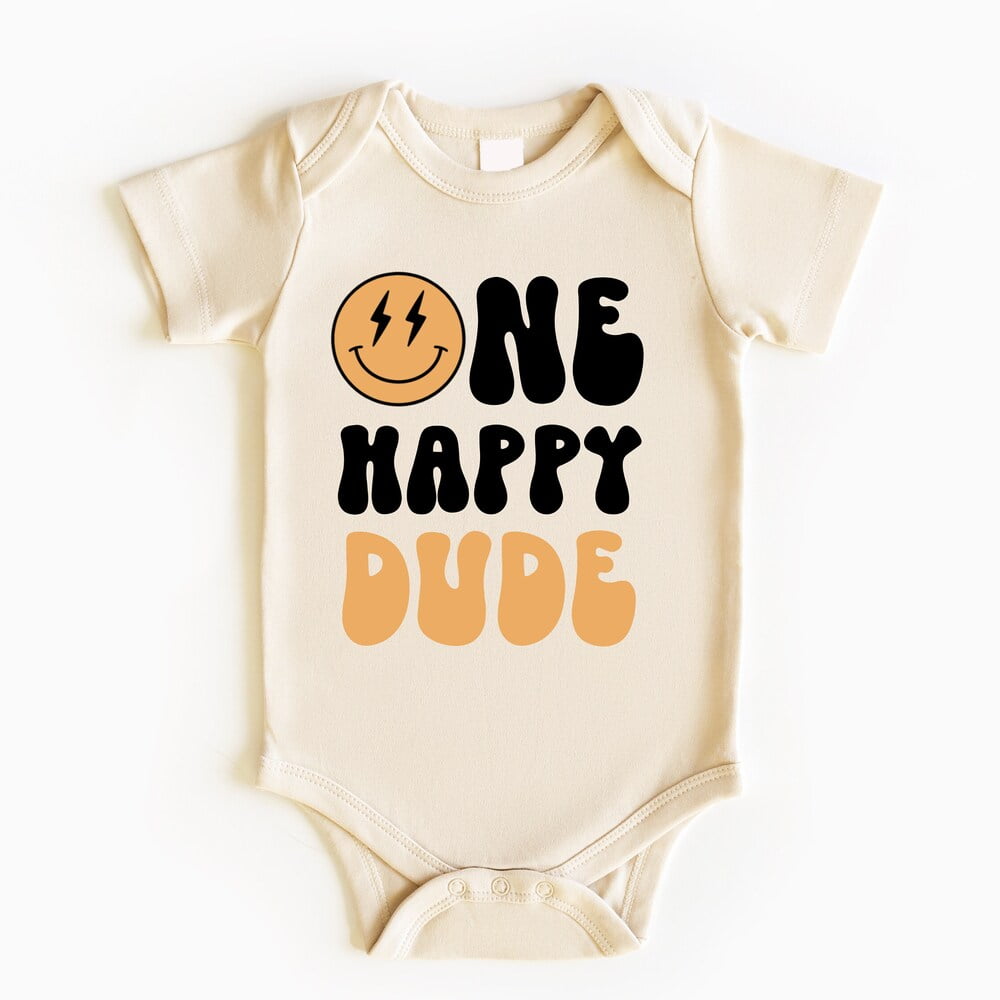 Bella Canvas with Smiley Face Birthday, First Birthday, Baby Birthday Outfit, Baby Boy Birthday ...