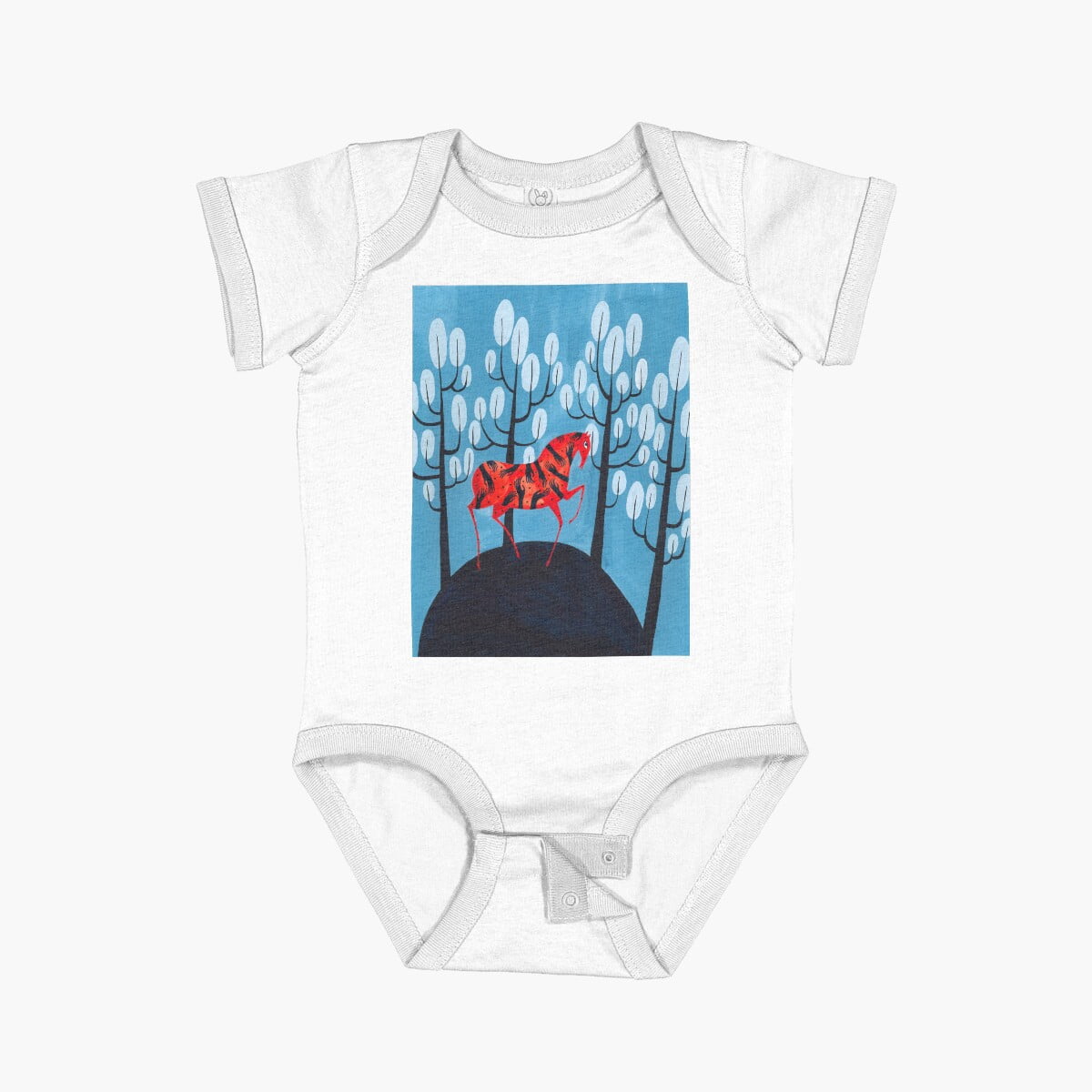 Bella Canvas Smug Red Horse Short Sleeve Baby One-Piece Newborn Gender ...