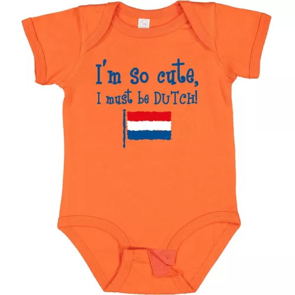Bella Canvas So Cute Dutch Baby Bodysuit Im Holland Netherlands Flag ...