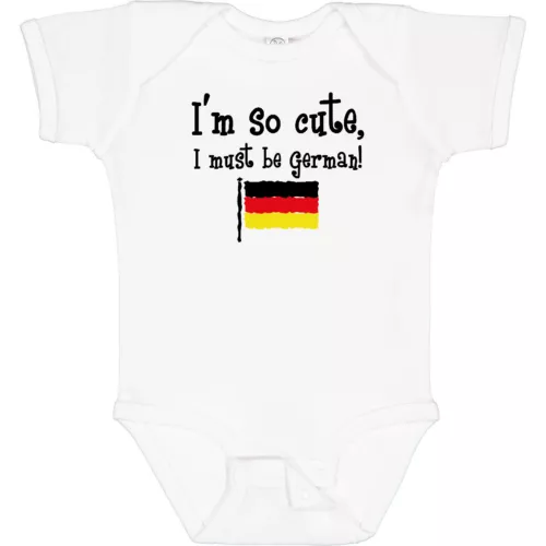 Bella Canvas So Cute German Baby Im Germany Deutschland Flag One-piece ...