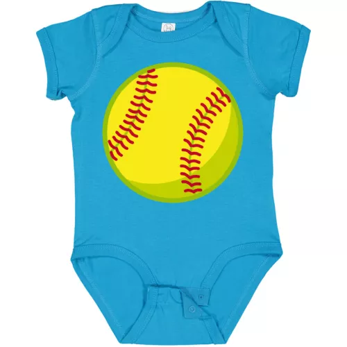 Bella Canvas Softball Infant Creeper Sports Ball Team Girls One-Piece ...