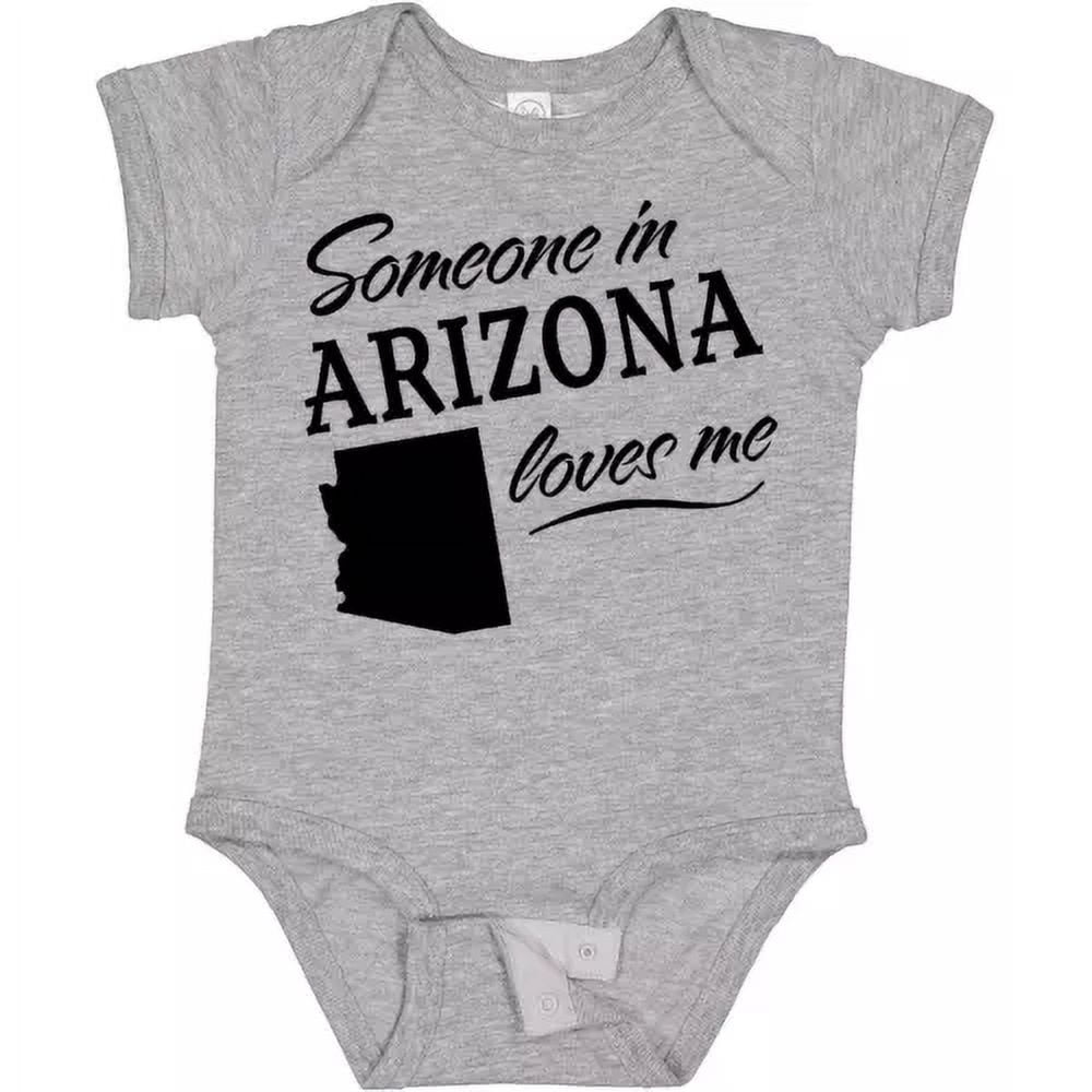 Bella Canvas Someone In Arizona Loves Me Baby Bodysuit State Home Family Kids Love Bodysuit ...