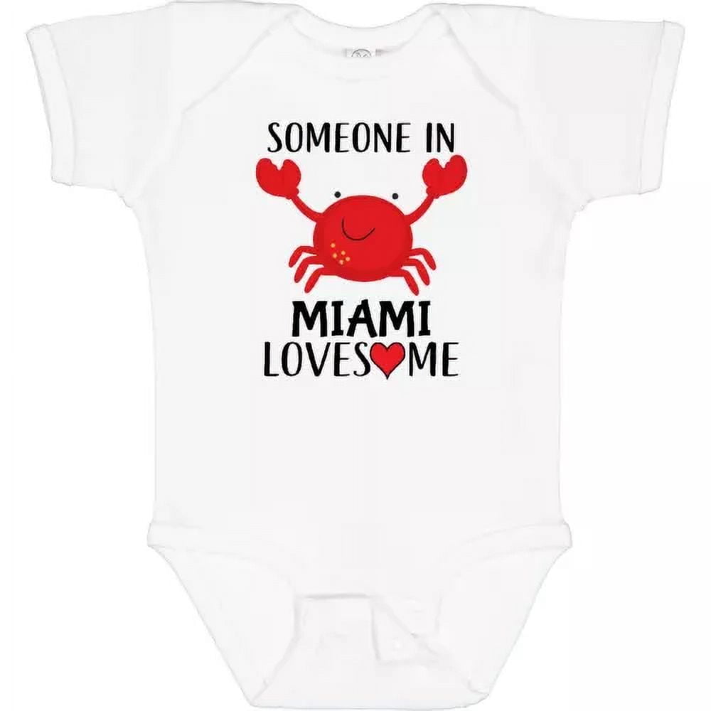 Bella Canvas Someone In Miami Loves Me Infant Creeper One-piece Hws Bodysuit - Walmart.com