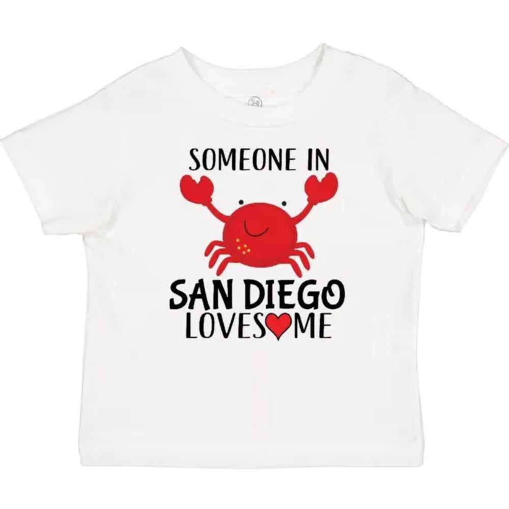 Bella Canvas Someone In San Diego Loves Me Gift Baby Toddler Shirt Beach Clothes Infant ...