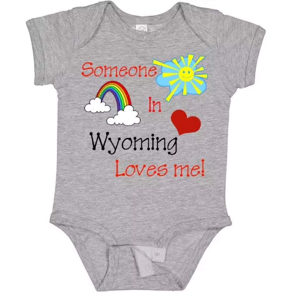 Bella Canvas Someone In Wyoming Loves Me Baby Love Family Rainbow ...