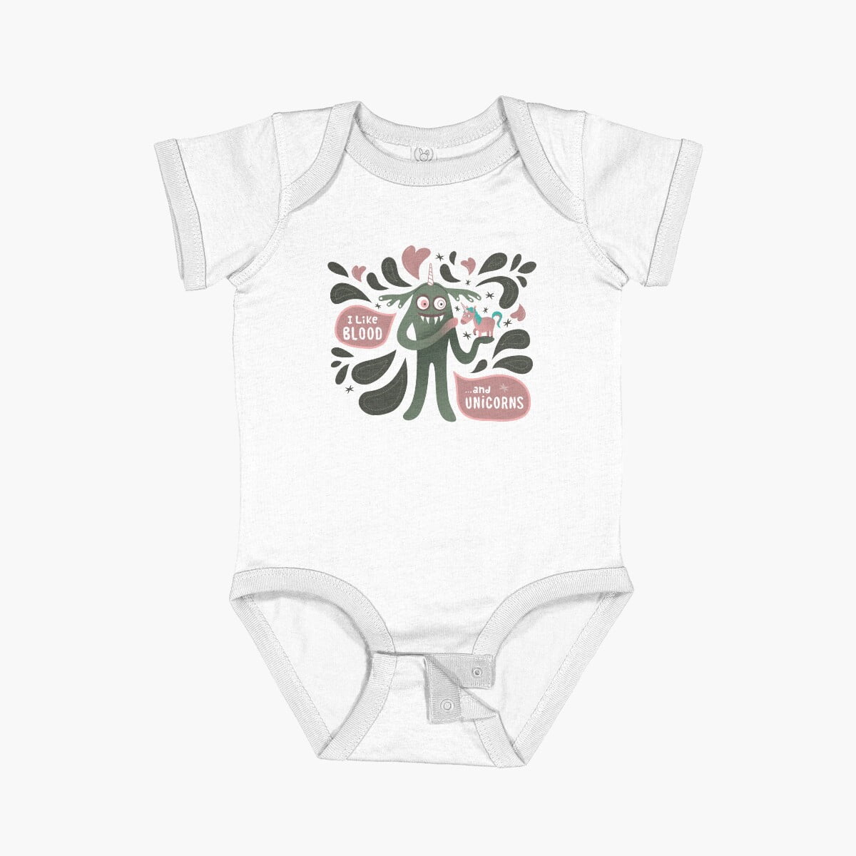 Bella Canvas Spooky And Cute Vampire Monster With Unicorn Short Sleeve ...