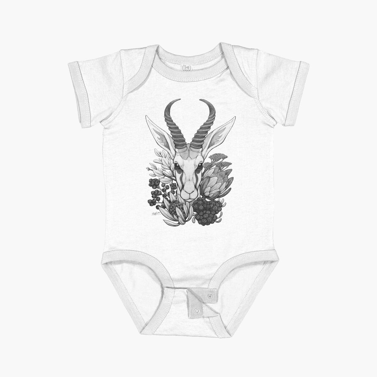 Bella Canvas Springbok & Fynbos Short Sleeve Baby One-Piece Newborn ...
