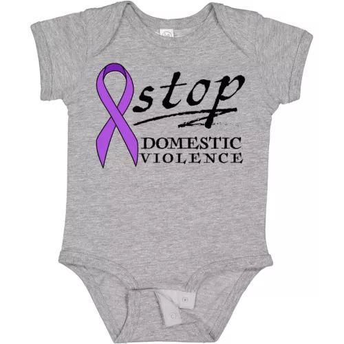 Bella Canvas Stop Domestic Violence-purple Ribbon Baby Awareness ...