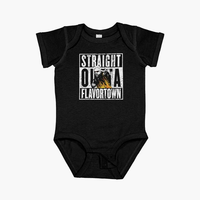 Bella Canvas Straight Outta Flavortown Short Sleeve Baby One-Piece ...