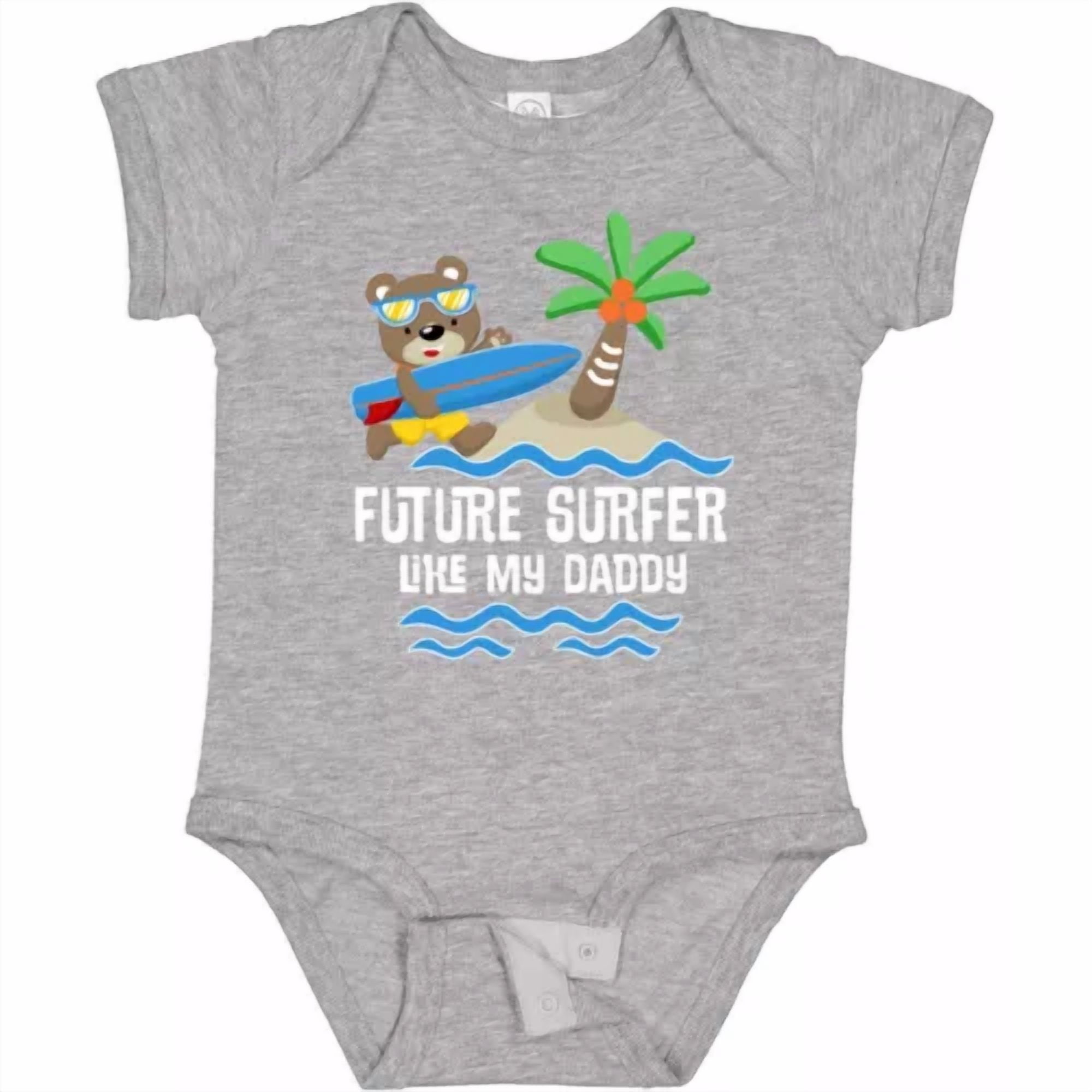Bella Canvas Surfing Future Surfer Like Daddy Infant Creeper Vacation ...