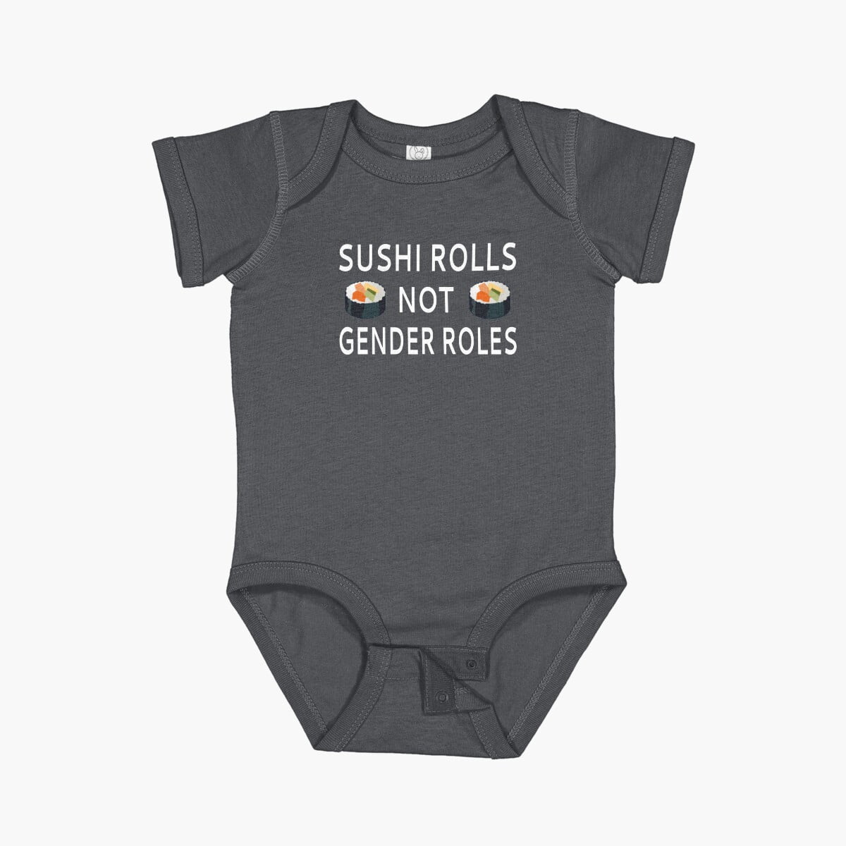Bella Canvas Sushi Rolls Not Gender Roles Short Sleeve Baby One-Piece ...