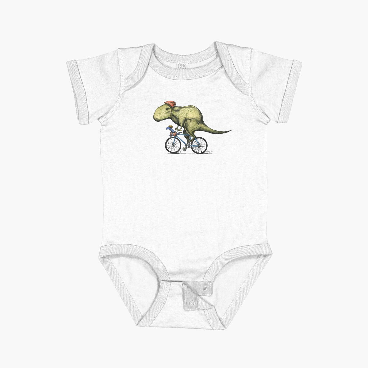 Bella Canvas T-Rex Bikers, Bicycle Riding Dinosaur Design Short Sleeve ...