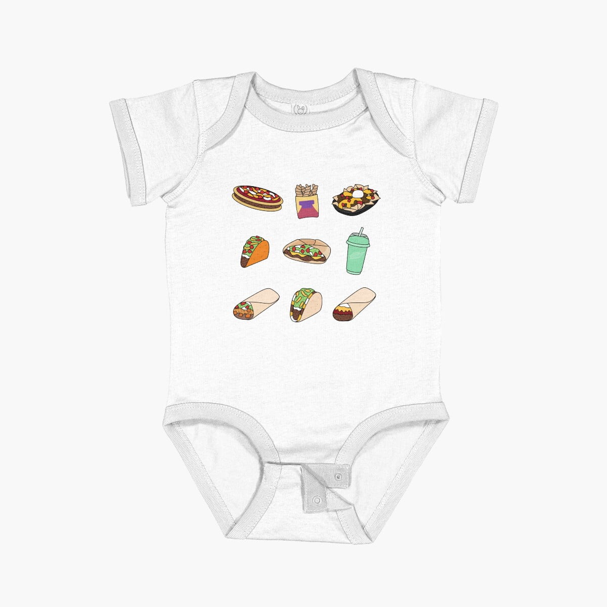 Bella Canvas Taco Bell Short Sleeve Baby One-Piece Newborn Gender Neutral Outfit, Baby Boy Or ...