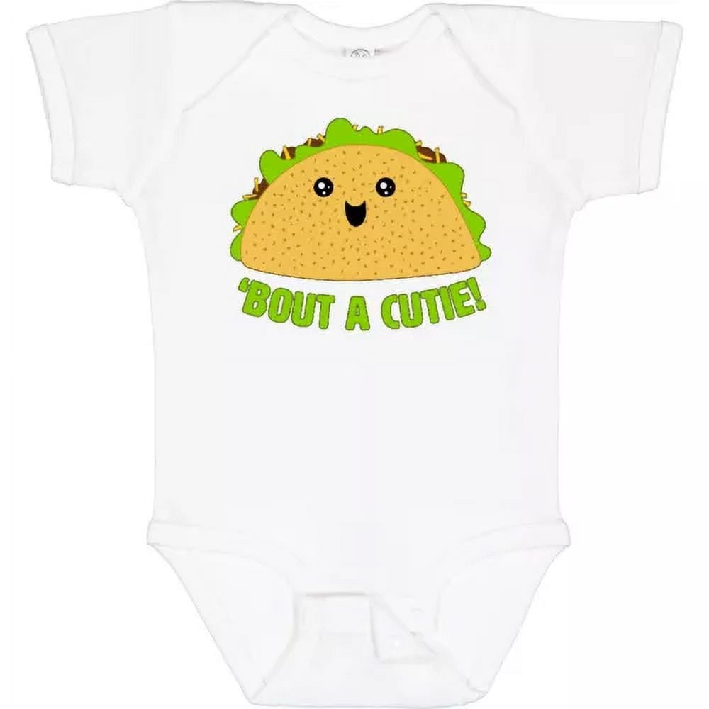 Bella Canvas Taco Bout A Cutie Cute Taco Pun Baby Bodysuit Mexican Food ...