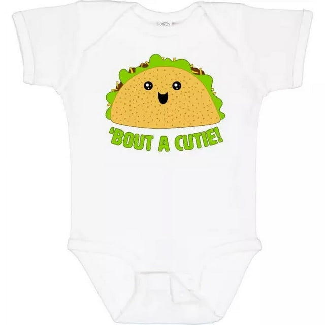 Bella Canvas Taco Bout A Cutie Cute Taco Pun Baby Mexican Food Tasty Witty Bodysuit - Walmart.com