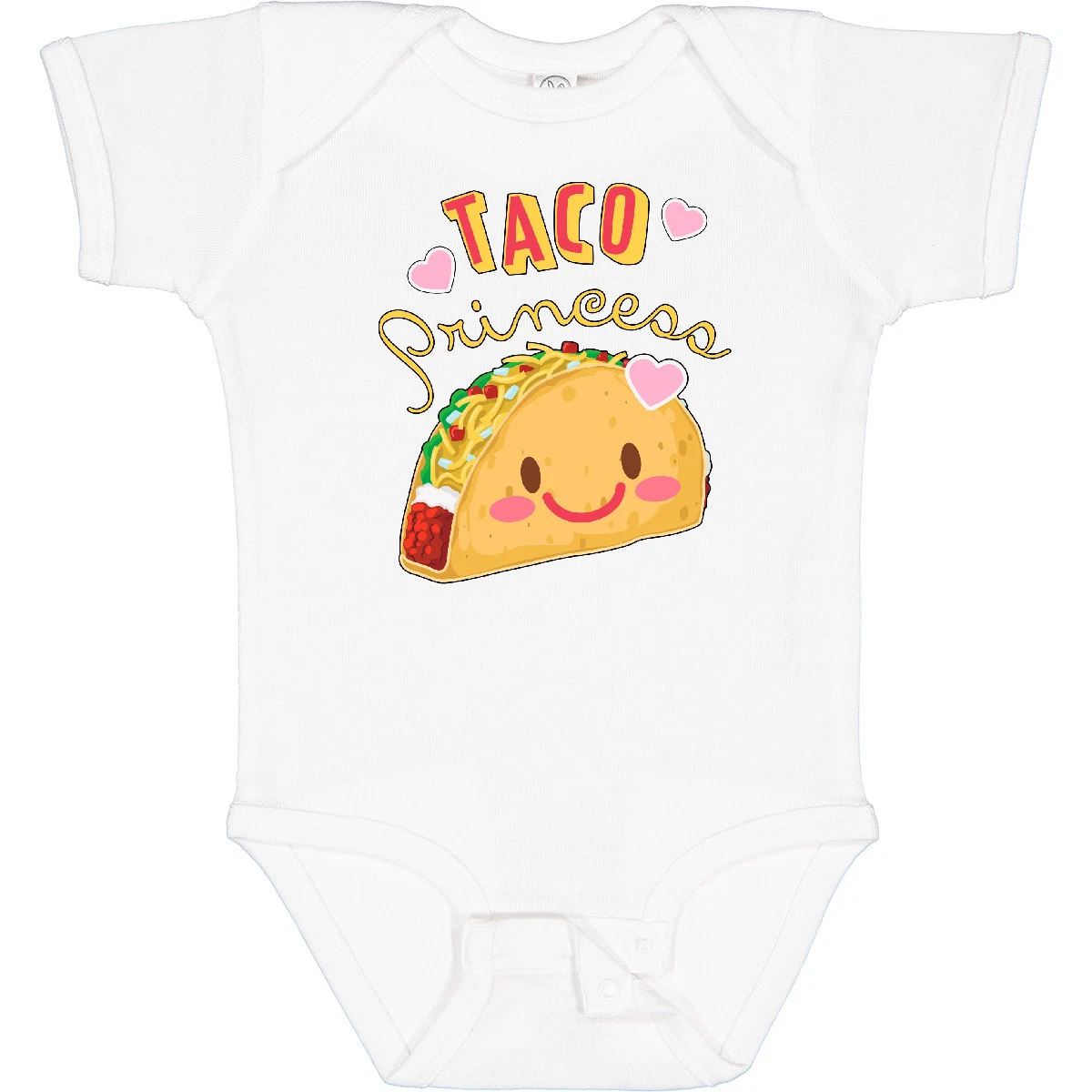 Bella Canvas Taco Princess- Cute Taco Baby Bodysuit Food Tacos Royal Fun Girl Happy Baby ...