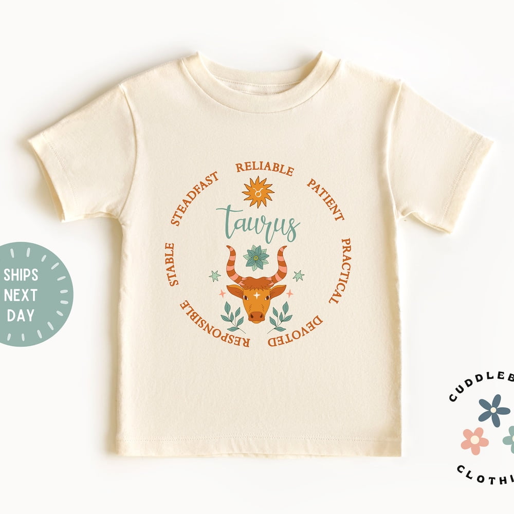 Bella Canvas Taurus Zodiac Toddler Shirt, Astrology Kids Tee, Zodiac ...