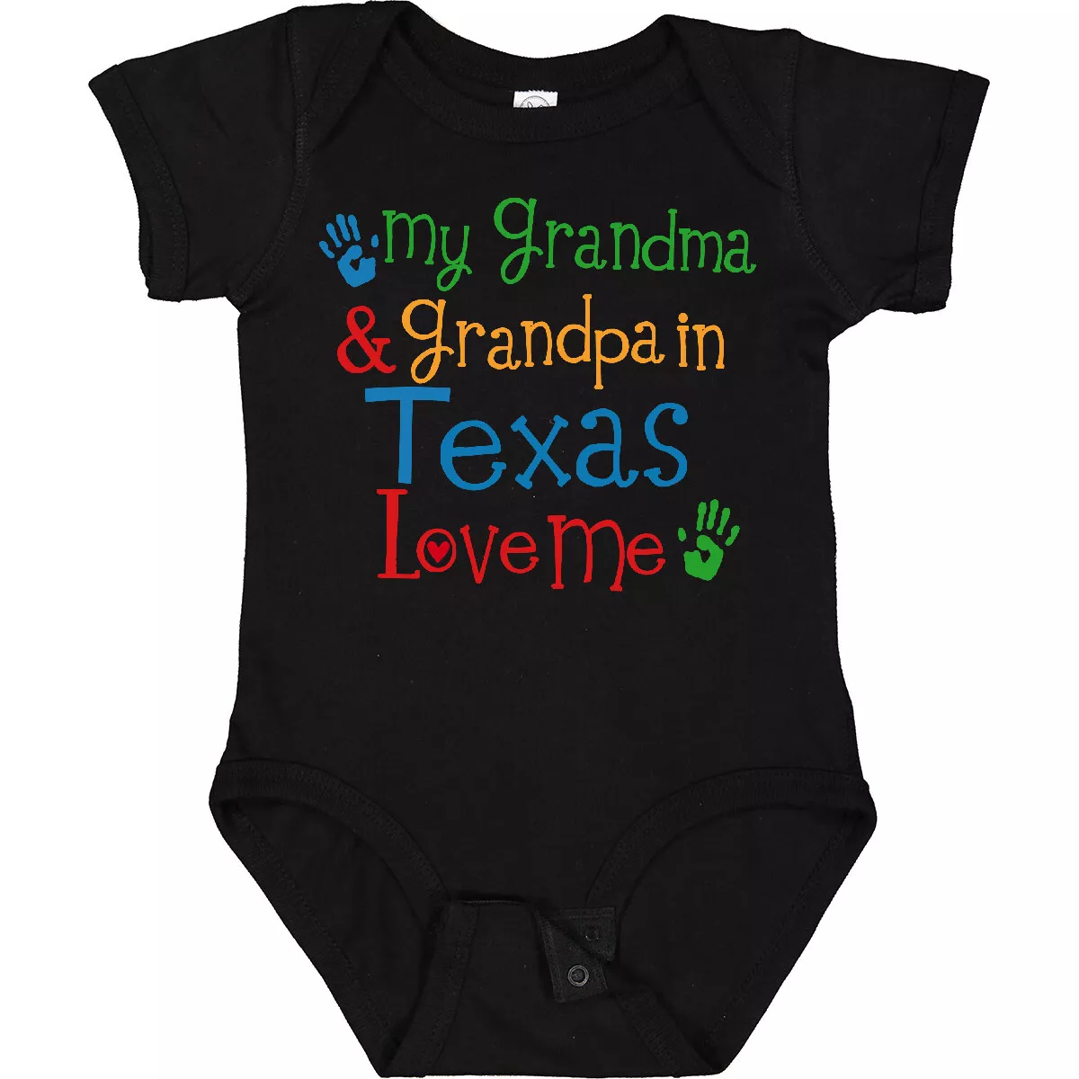 Bella Canvas Texas Grandma Loves Me Baby Bodysuit State From Boys Girls Grandchild Baby Bodysuit ...
