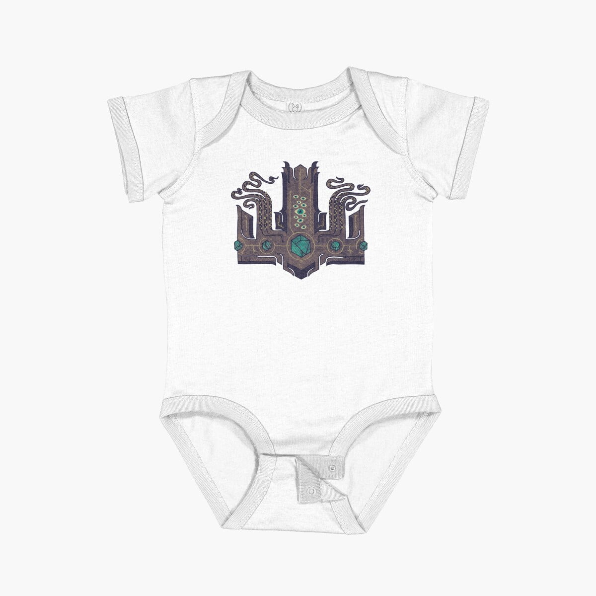 Bella Canvas The Crown Of Cthulhu Short Sleeve Baby One-Piece Newborn ...