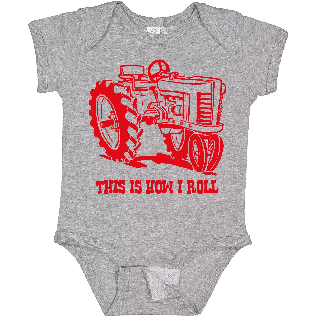 Bella Canvas This Is How I Roll Tractor Red Baby Bodysuit Antique Retro ...