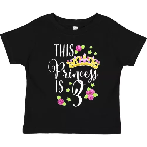 Bella Canvas This Princess Is Three- Third Birthday Toddler Toddler ...