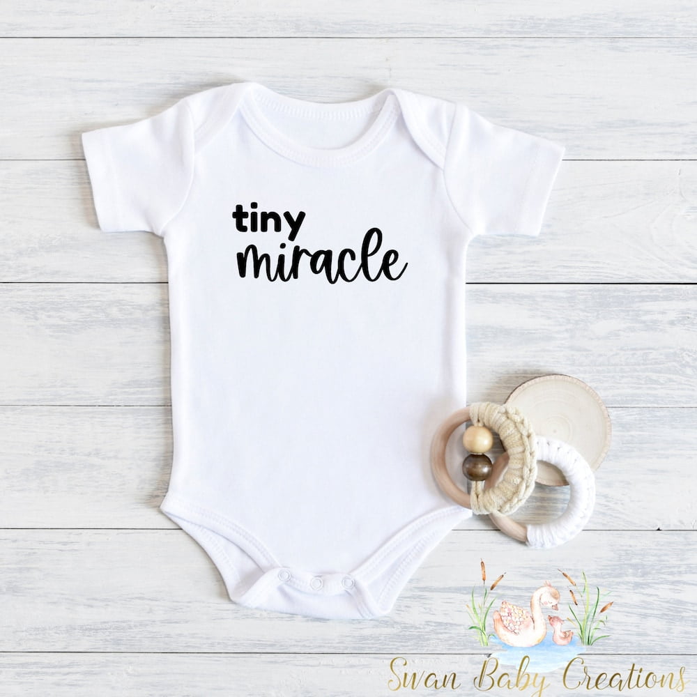 Bella Canvas with Tiny Miracle, Religious, Blessed Baby, Answered Prayer Outfit, Miracle Baby ...