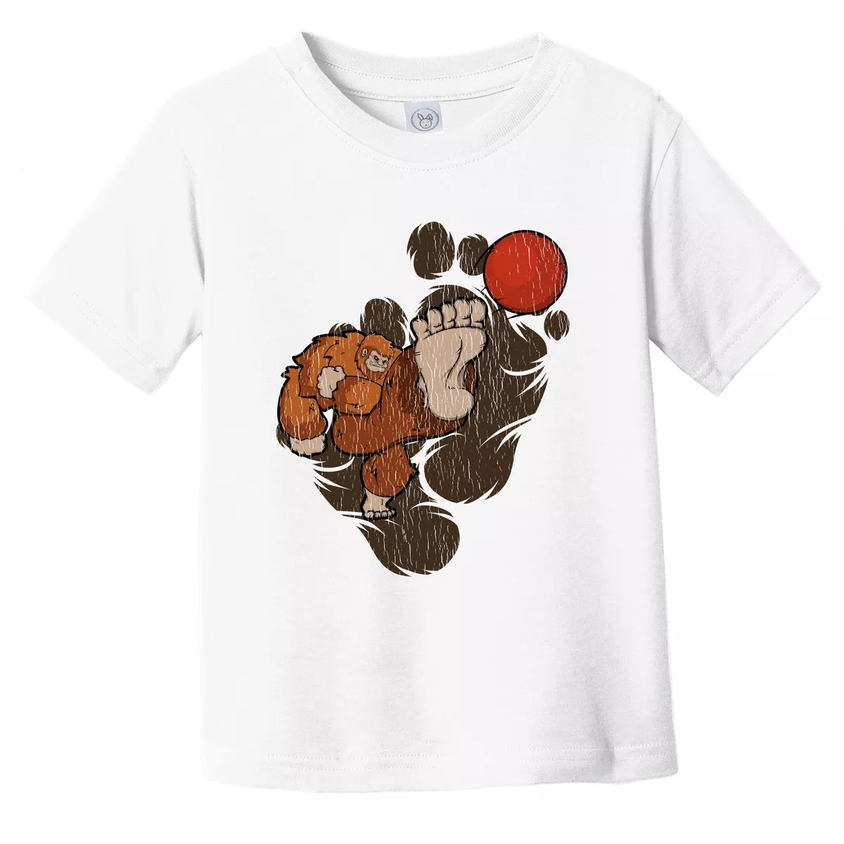 Bella Canvas Toddler Bigfoot Kickball Shirt - Sasquatch Playing ...