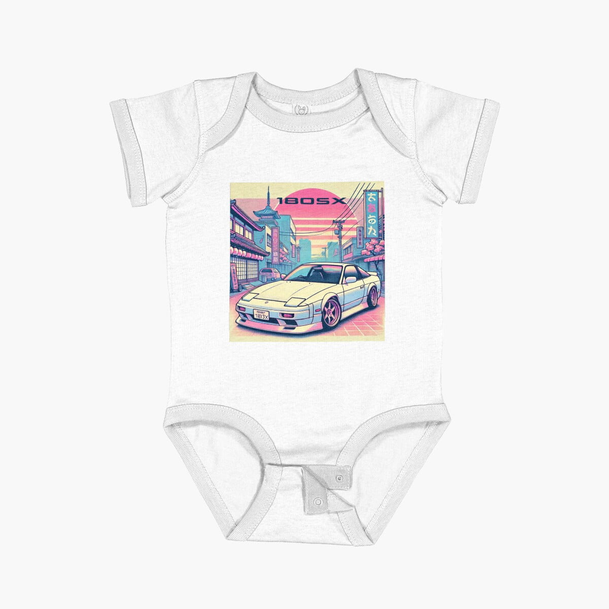 Bella Canvas Tokyo Sunset 180Sx Short Sleeve Baby One-Piece Newborn ...