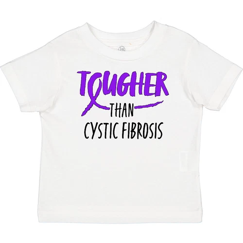 Bella Canvas Tougher Than Cystic Fibrosis Baby Toddler Shirt Awareness Purple Distressed ...