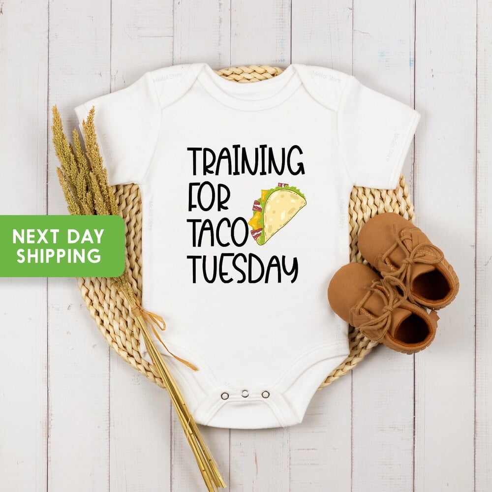 Bella Canvas Training For Taco Tuesday Baby, Funny Taco Baby, Taco Baby Bodysuit, Baby Gift ...