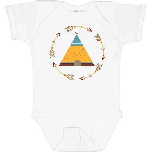 Bella Canvas Tribal Arrow Native Teepee Infant Creeper Western Apparel ...