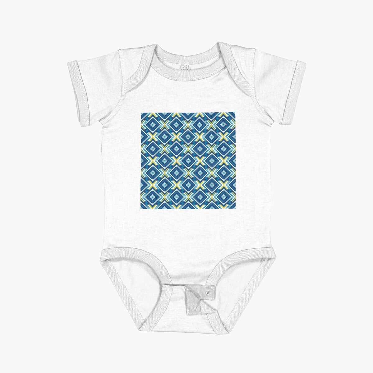 Bella Canvas Tribal Hexagon And Triangle Pattern Short Sleeve Baby One ...