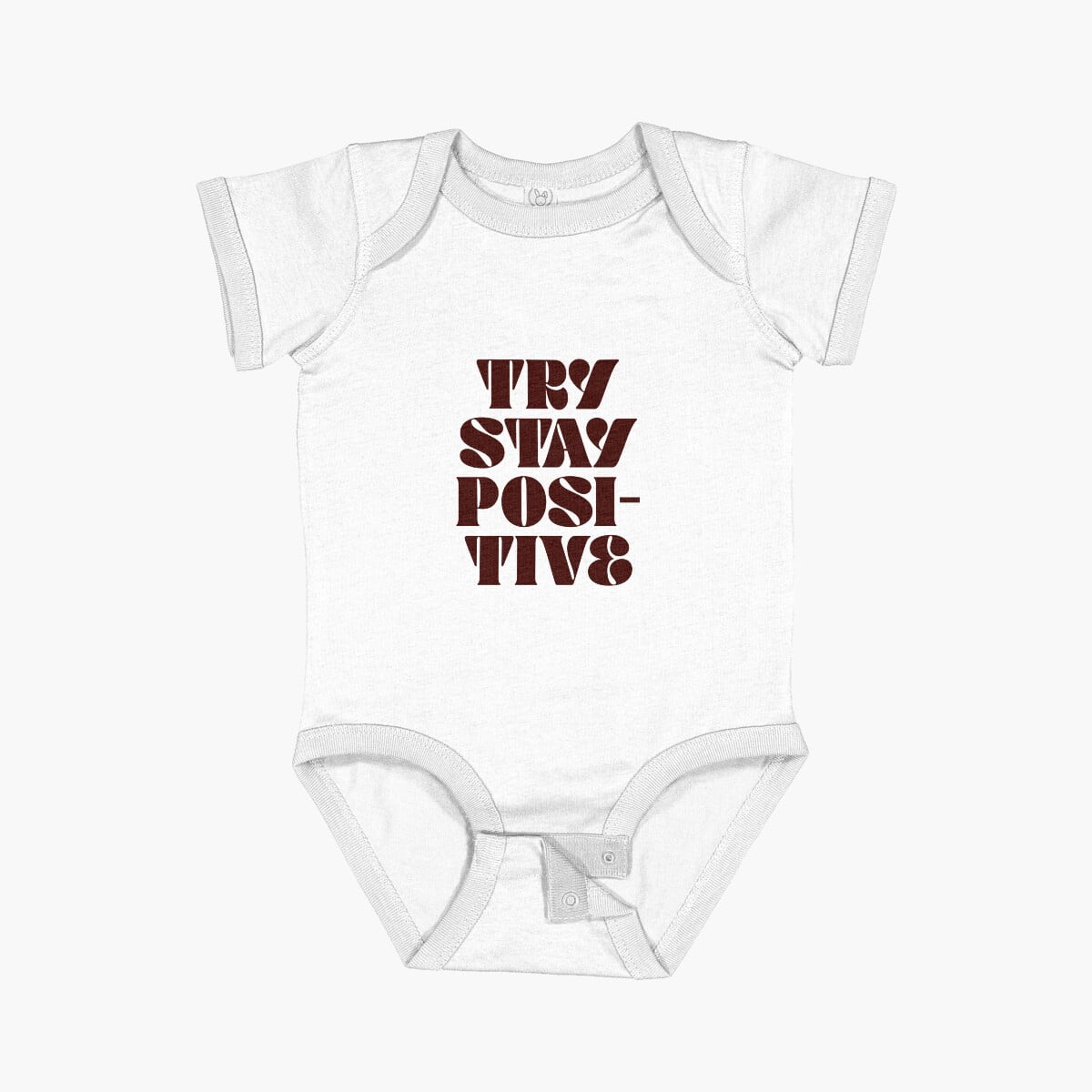 Bella Canvas Try Stay Positive Short Sleeve Baby One-Piece Newborn ...