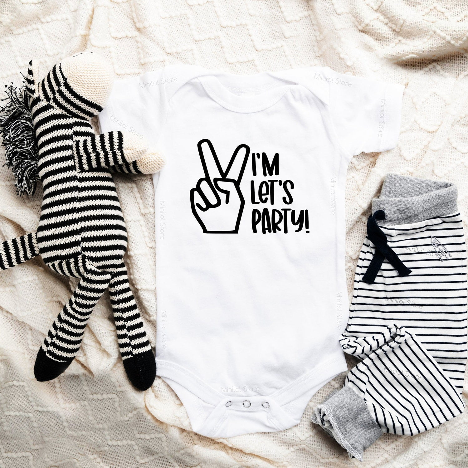 Bella Canvas I'm Two Lets Party Onesie, Two Year Old Birthday Onesie Boy, 2nd Birthday Onesie ...