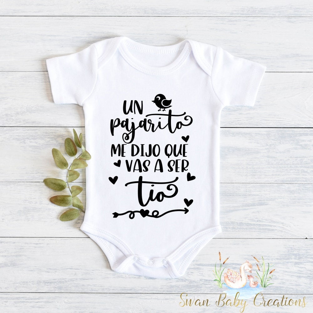 Bella Canvas with Un Pajarito Tio, Adivina Quien Va A Ser Tio, Spanish ...