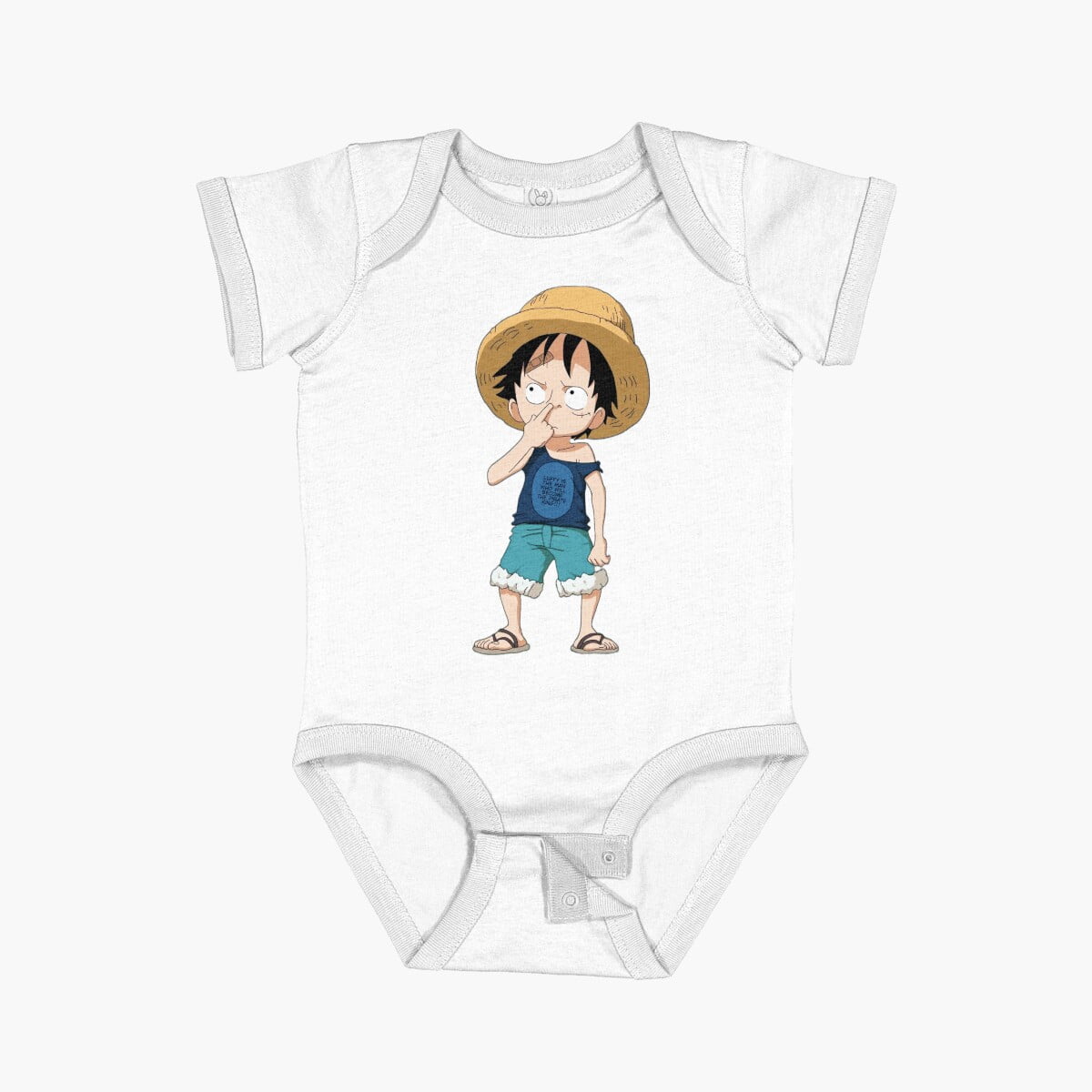 Bella Canvas Unbothered Luffy X One Piece Short Sleeve Baby One-Piece ...